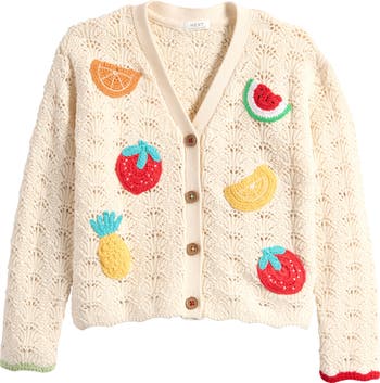 NEXT Kids' Crocheted Fruit Cotton Cardigan | Nordstrom