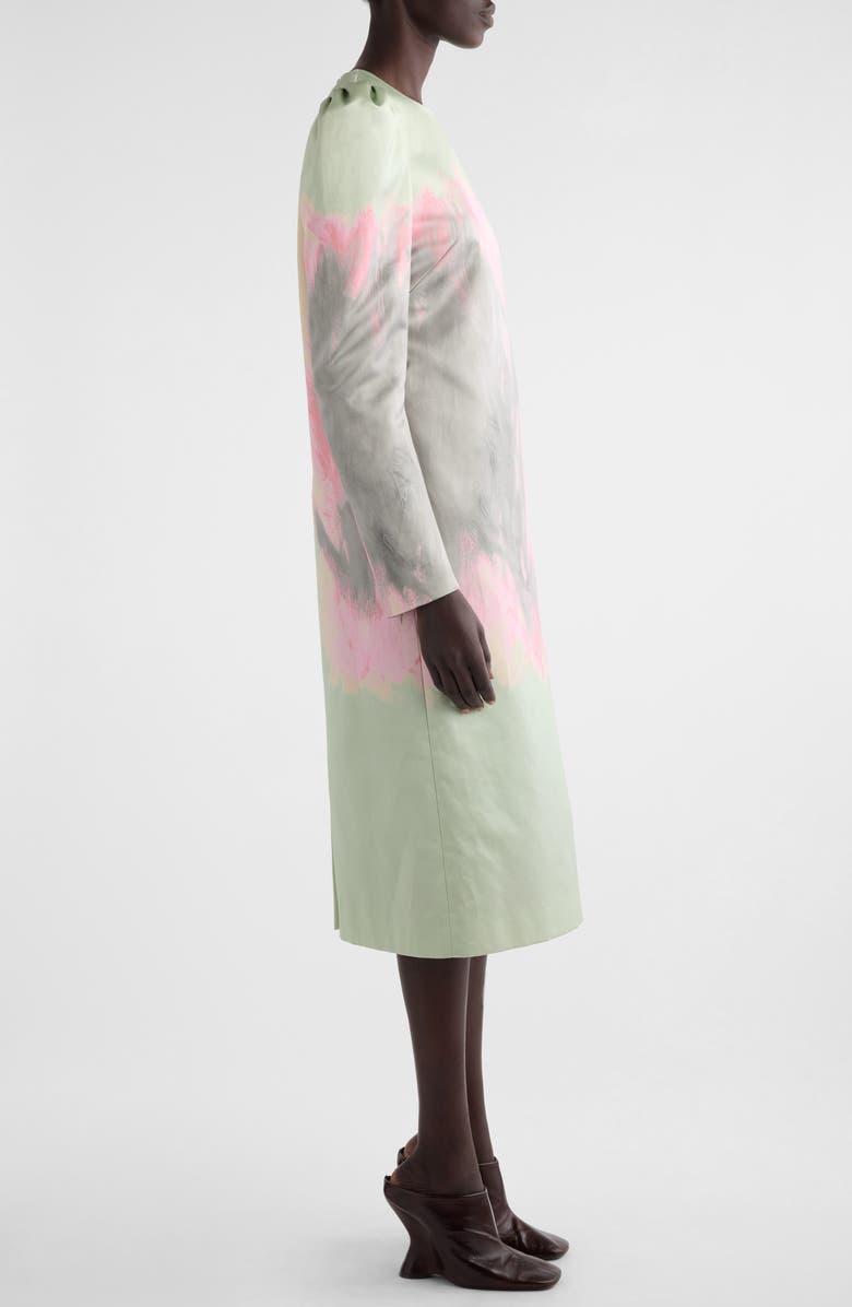 Dries Van Noten Duffy Brushstroke Print Long Sleeve Cotton & Silk ...