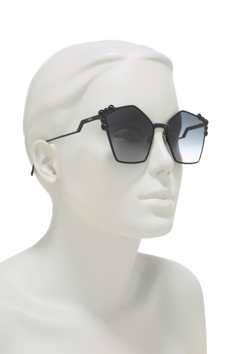 Fendi 57mm Oversized Geometric Cat Eye Sunglasses | Nordstromrack