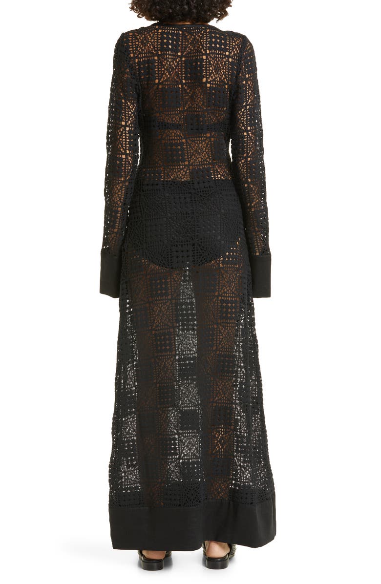 SIR Rayure Crochet Long Sleeve Maxi Dress | Nordstromrack