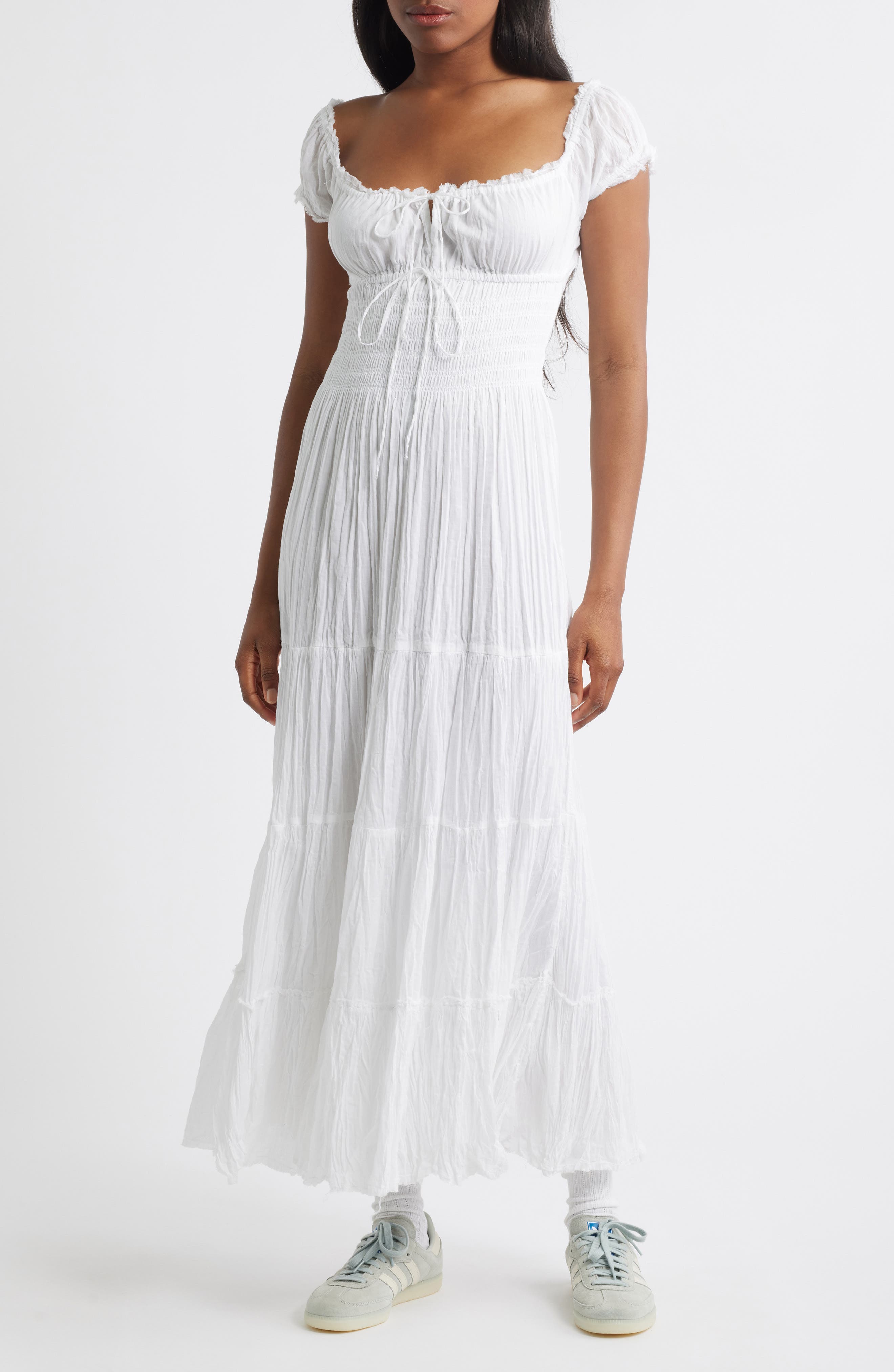BDG Urban Outfitters Sienna Smocked Cotton Maxi Dress | Nordstrom
