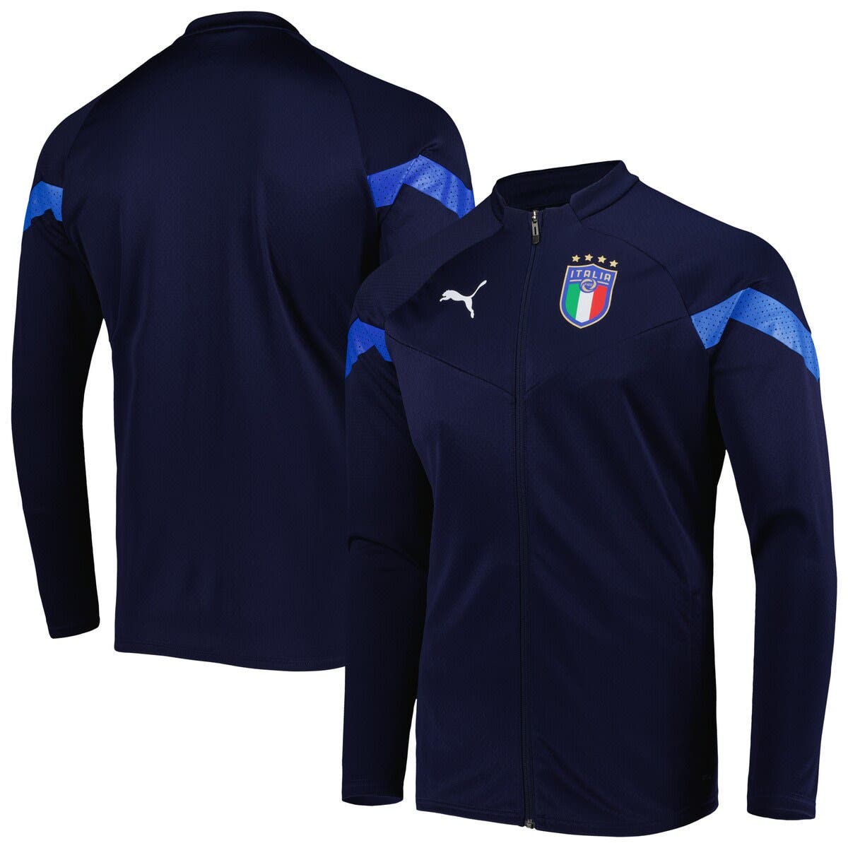 PUMA Men's Puma Gray Italy National Team DryCELL Training Raglan Full ...