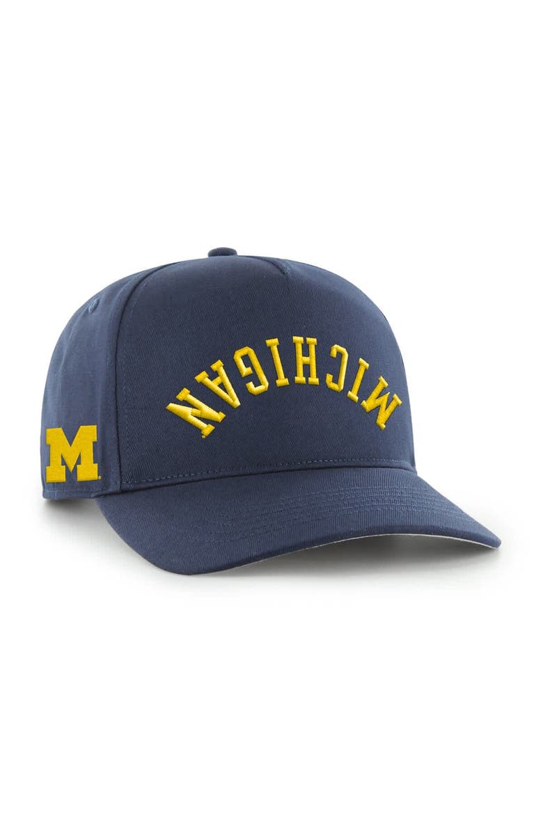 '47 Men's '47 Navy Michigan Wolverines Flip Script Hitch Adjustable Hat ...