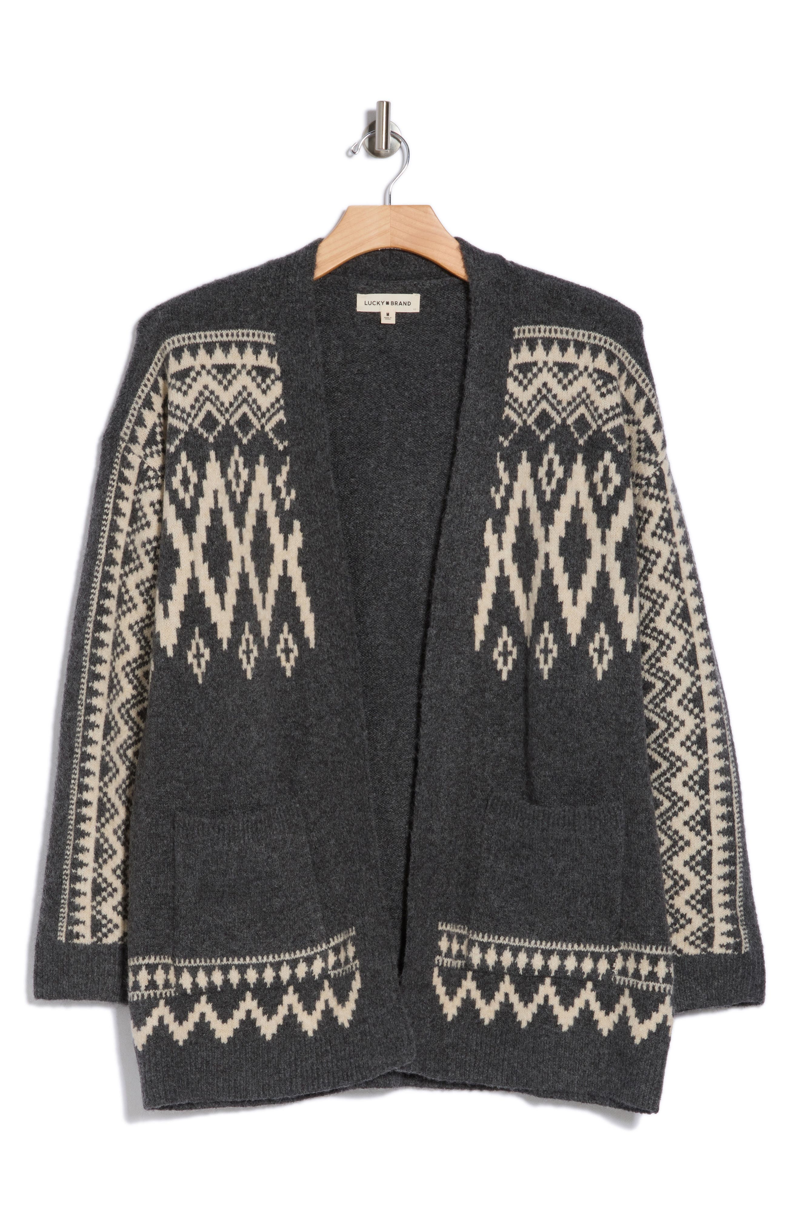 Lucky Brand Fair Isle Print Cardigan | Nordstromrack