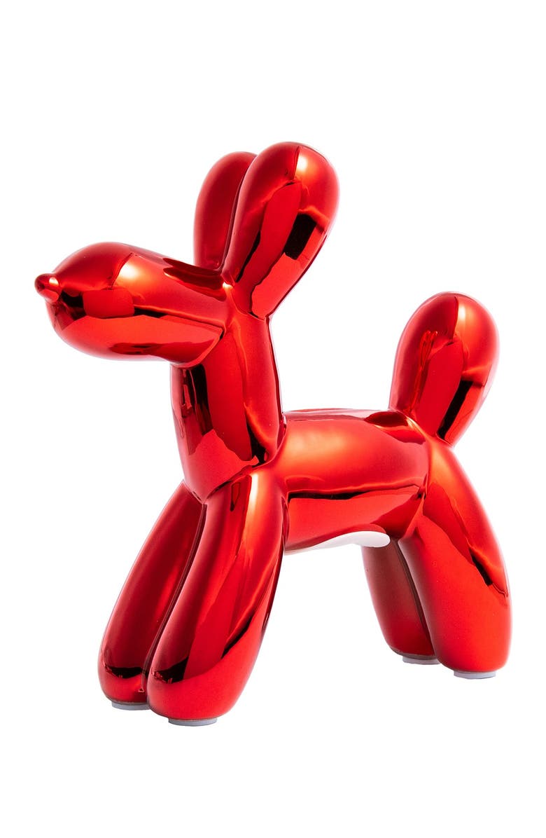 INTERIOR ILLUSIONS Plus Red Mini Balloon Dog Bank - 7.5" Tall ...