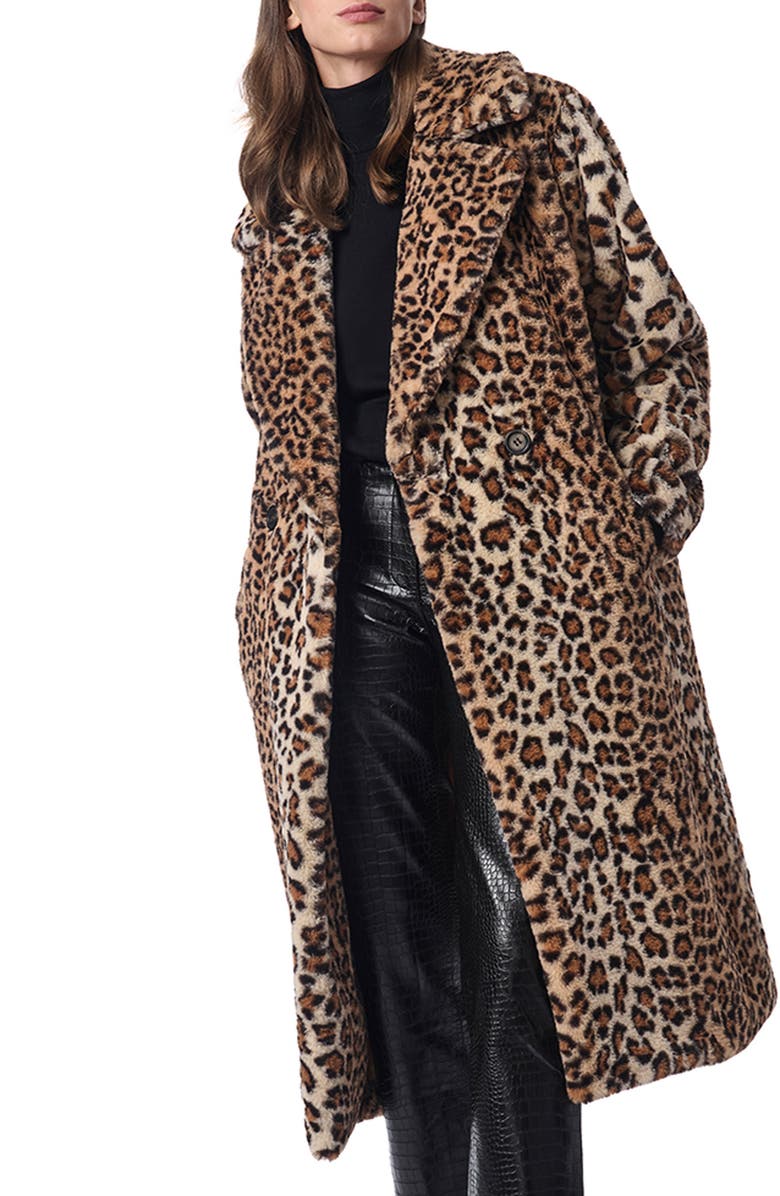 Bernardo Leopard Print Faux Fur Coat | Nordstromrack
