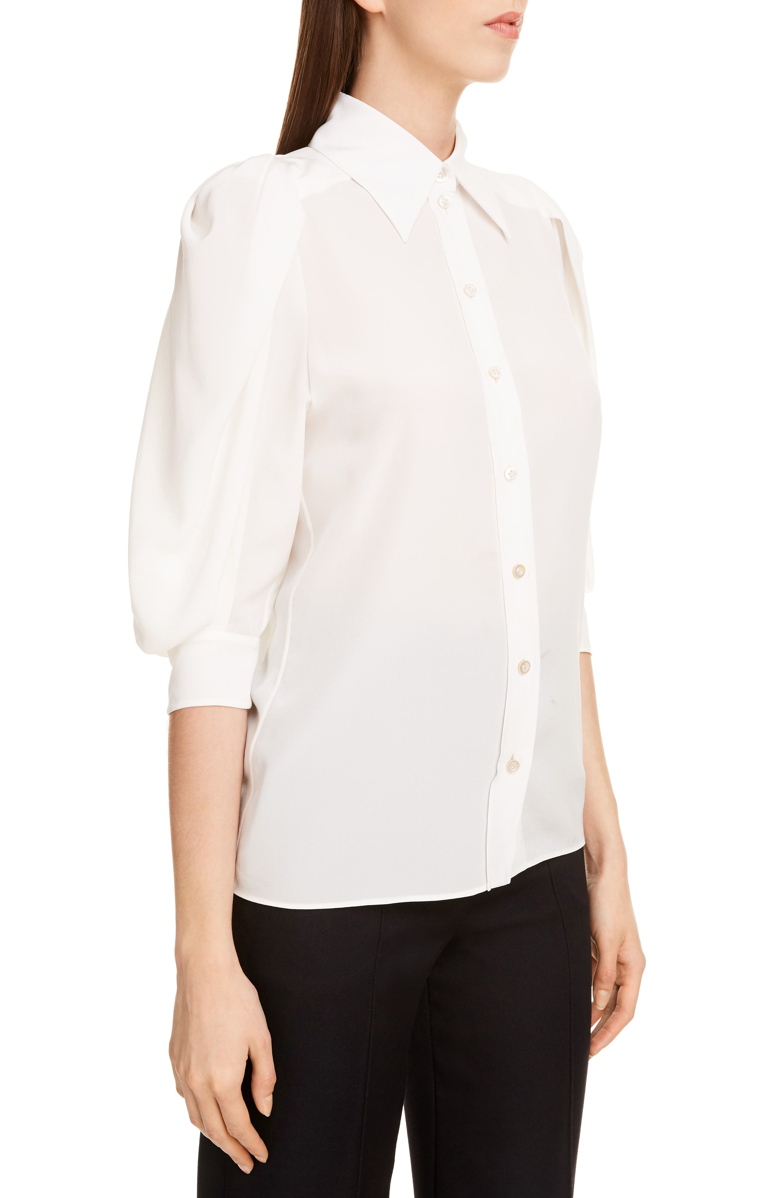 Givenchy Balloon Sleeve Silk Georgette Blouse | Nordstrom