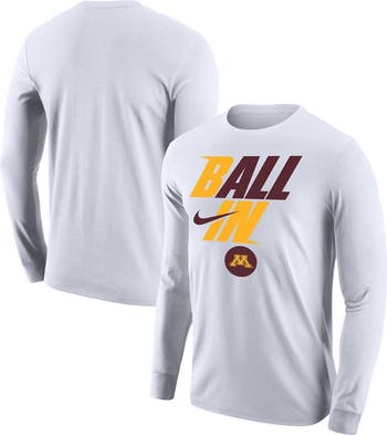 Nike Men's Nike White Minnesota Golden Gophers Legend Bench Long Sleeve ...