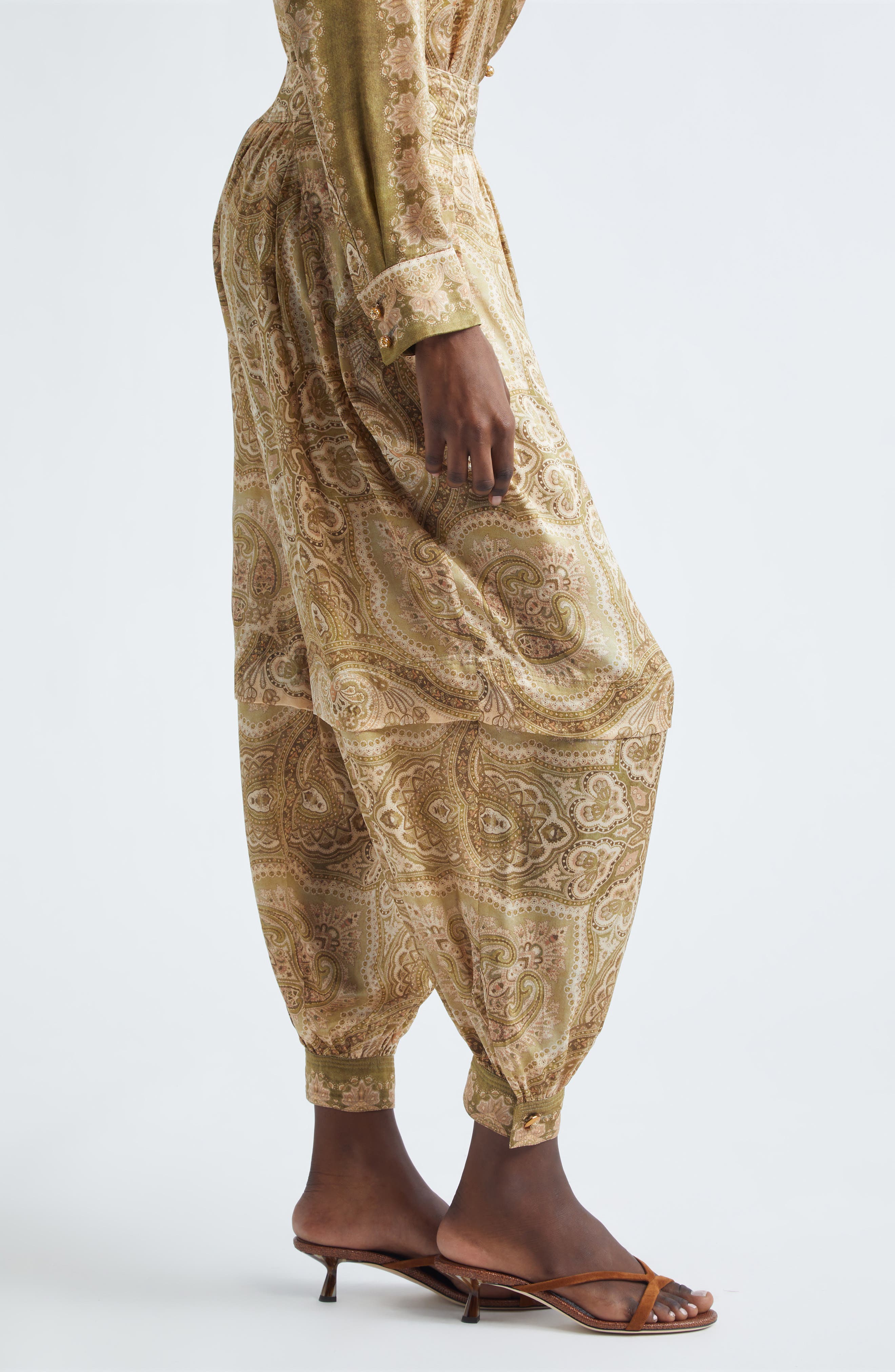 Zimmermann Kindred Spirit Luna Silk Satin Harem Pants | Nordstrom