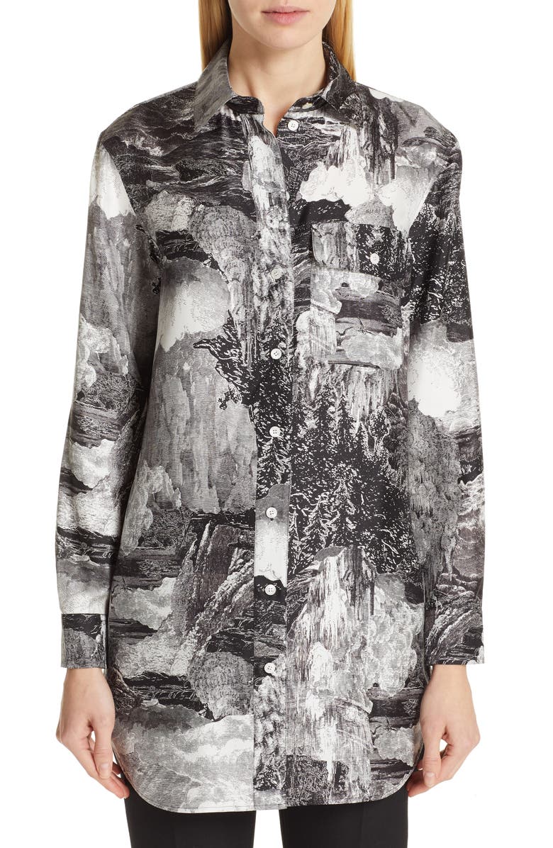 Burberry Chava Print Silk Shirt | Nordstromrack