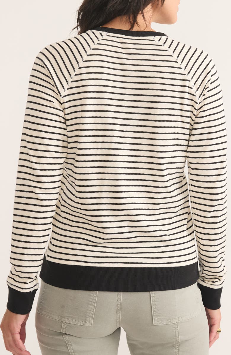 Marine Layer Stripe & Dot Reversible Raglan Pullover | Nordstromrack