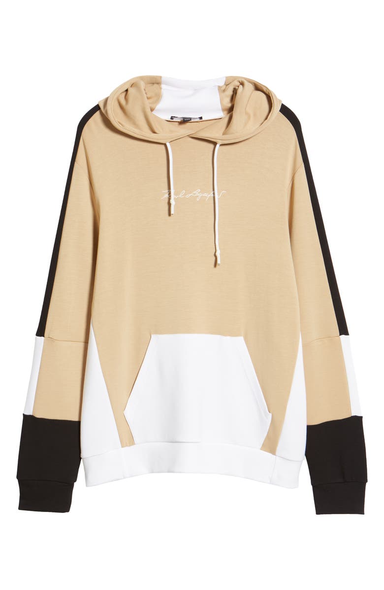 KARL LAGERFELD PARIS Men's Kidult Oversize Colorblock Hoodie ...