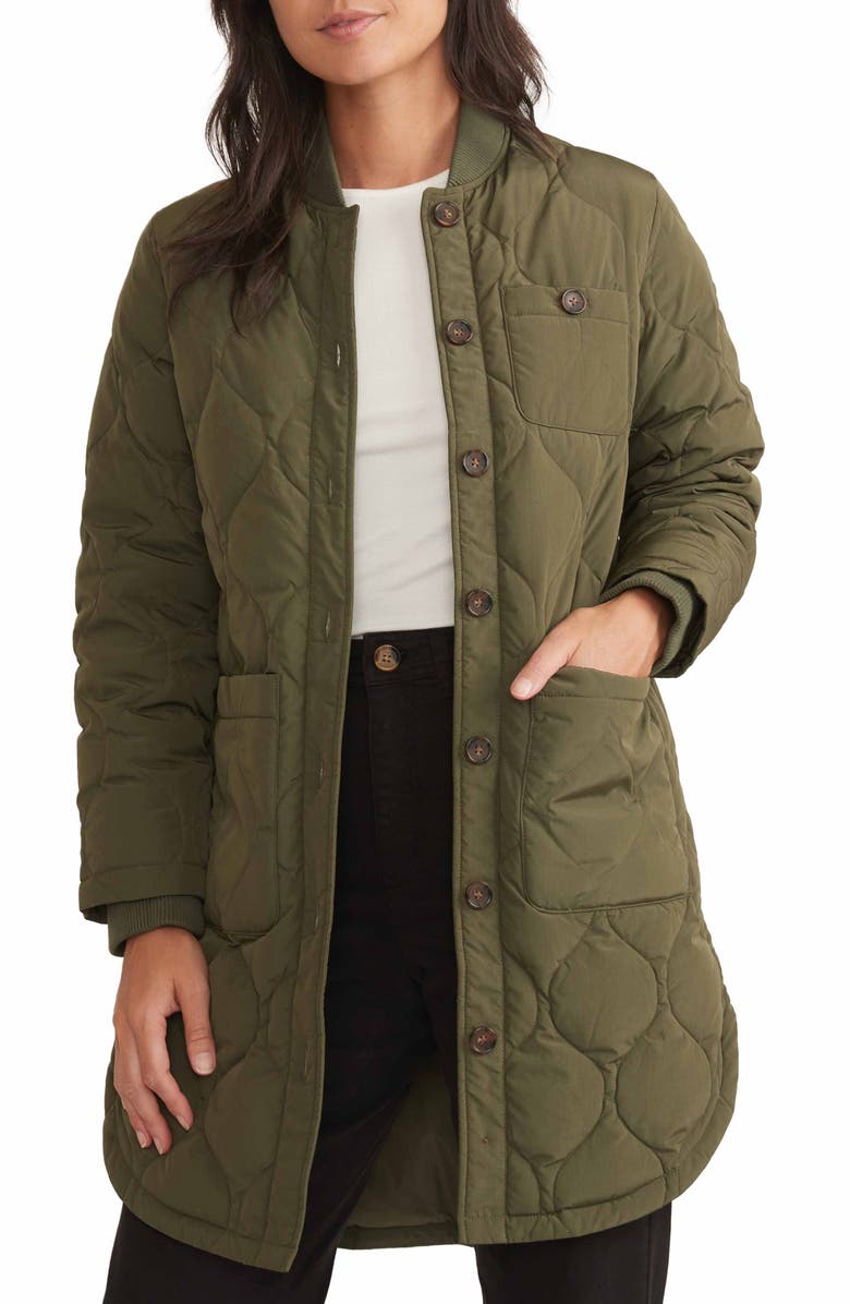 Marine Layer Elsie Quilted Longline Coat | Nordstromrack