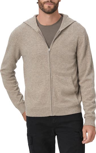 PAIGE Swanson Wool & Cashmere Zip-Up Hoodie Sweater | Nordstrom