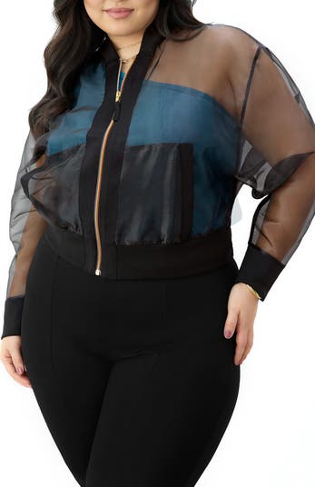 GSTQ Sheer Bomber Jacket | Nordstromrack