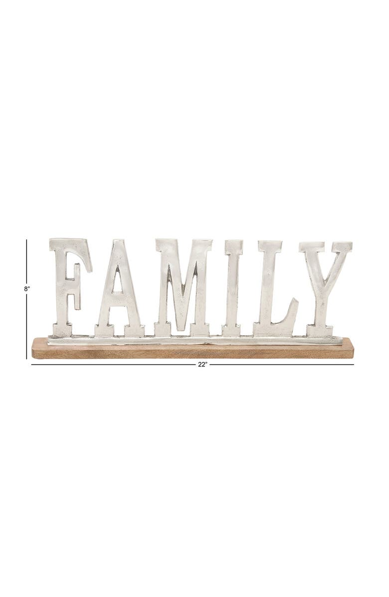 SONOMA SAGE HOME Silver/Oak Brown Contemporary Family Sign | Nordstromrack
