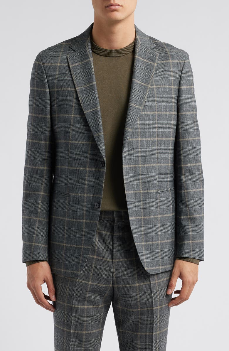 BOSS Huge Plaid Stretch Virgin Wool Suit | Nordstromrack