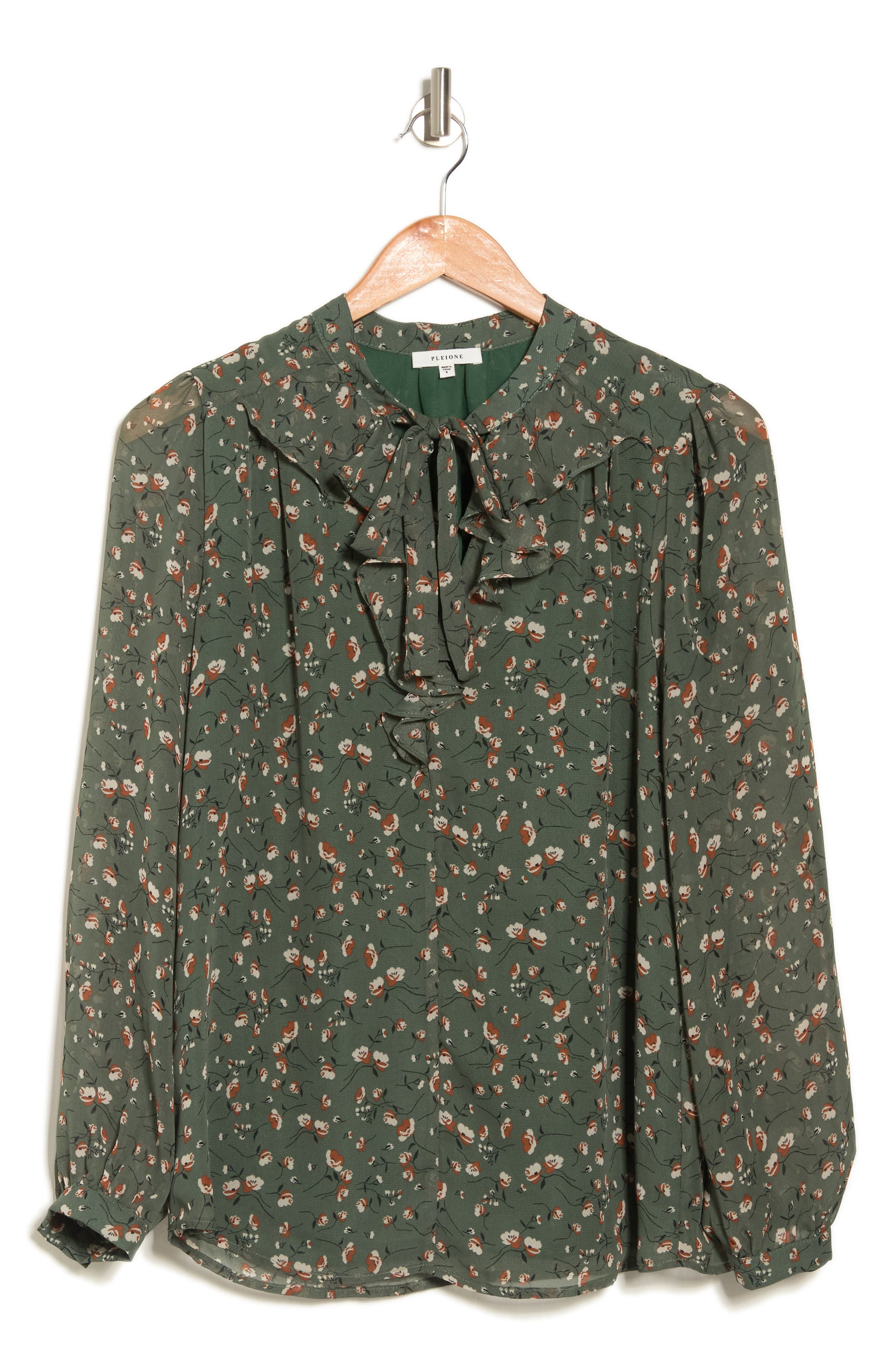 Tie Neck Long Sleeve Print Blouse (Women) | Nordstromrack