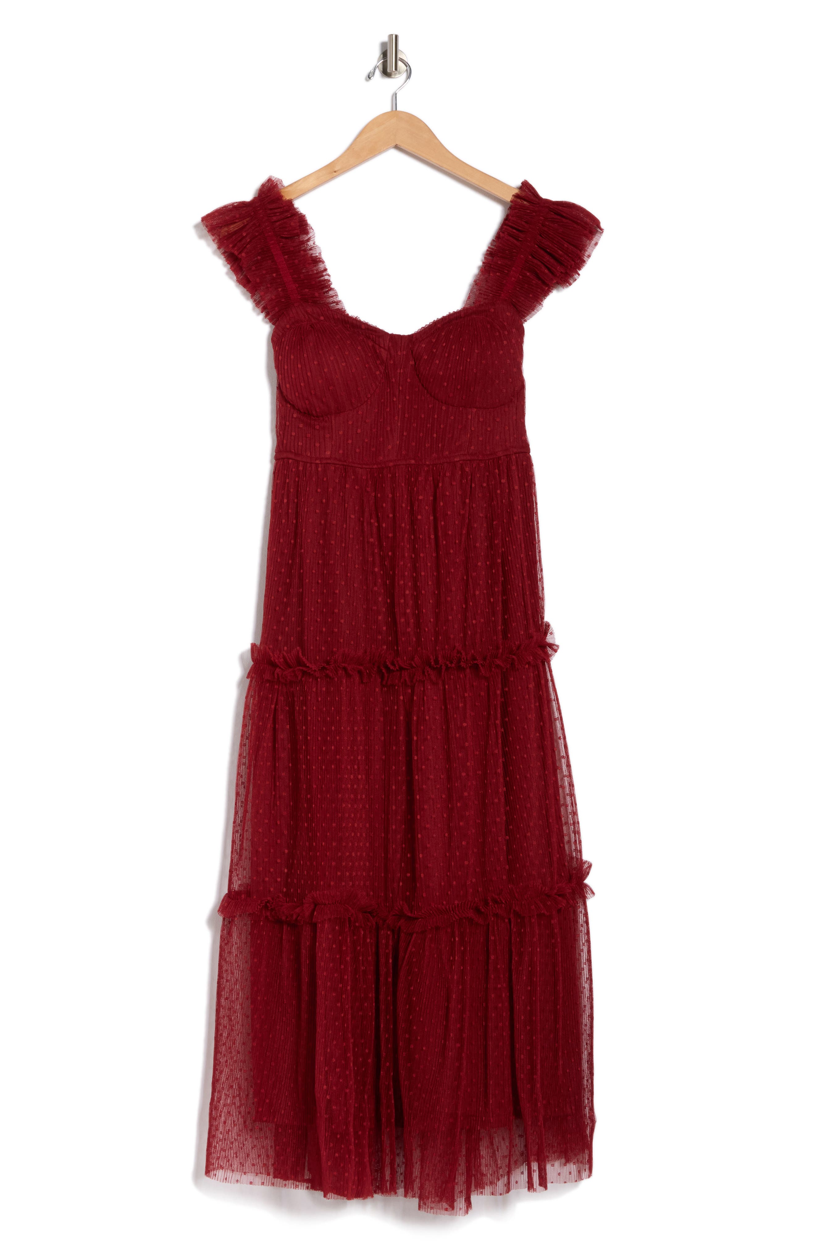 Blu Pepper Mesh Tiered Midi Dress | Nordstromrack