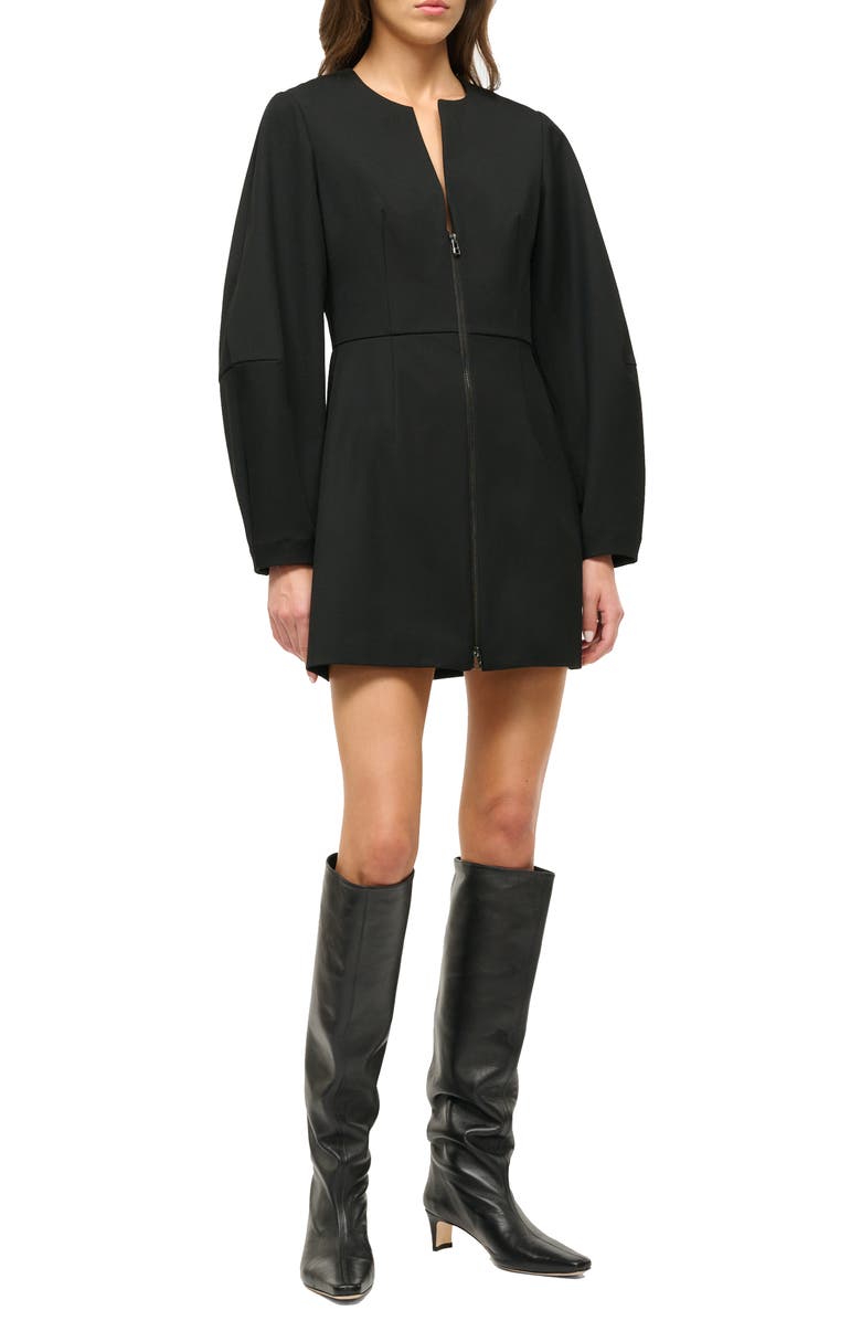 STAUD Katja Long Sleeve Zip Minidress | Nordstromrack