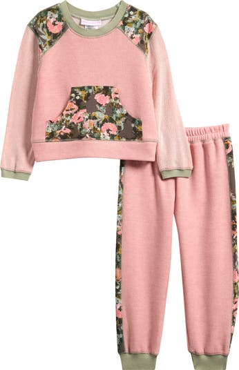 Bonnie Jean Kids' Mixed Print Top & Joggers Set | Nordstromrack