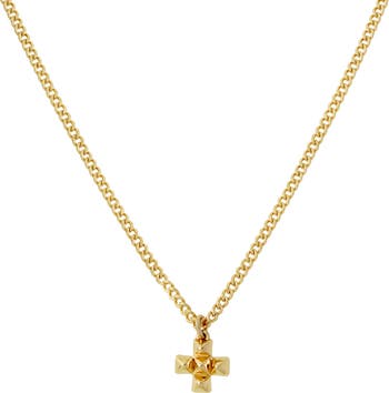 AllSaints Pyramid Stud Cross Pendant Necklace | Nordstromrack
