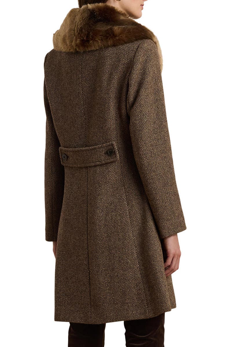 Lauren Ralph Lauren Faux Fur Collar Wool Blend Coat | Nordstromrack