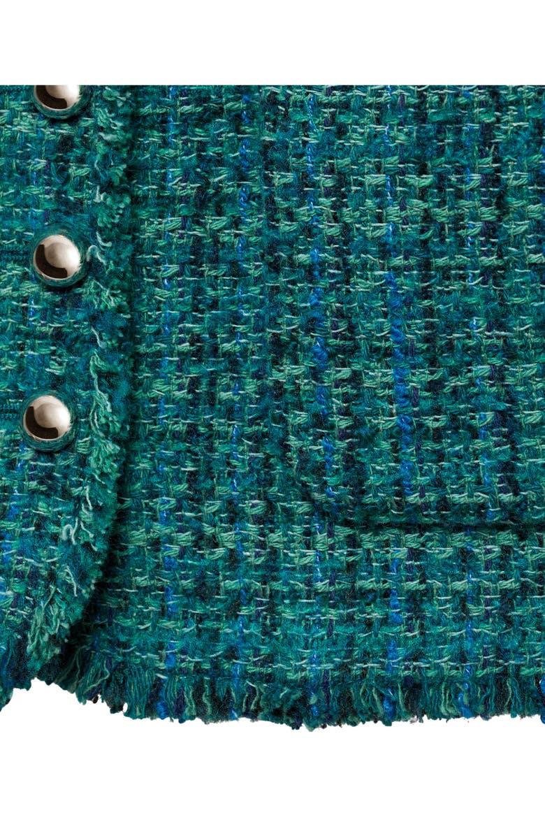 MANGO Fringe Trim Tweed Jacket | Nordstromrack