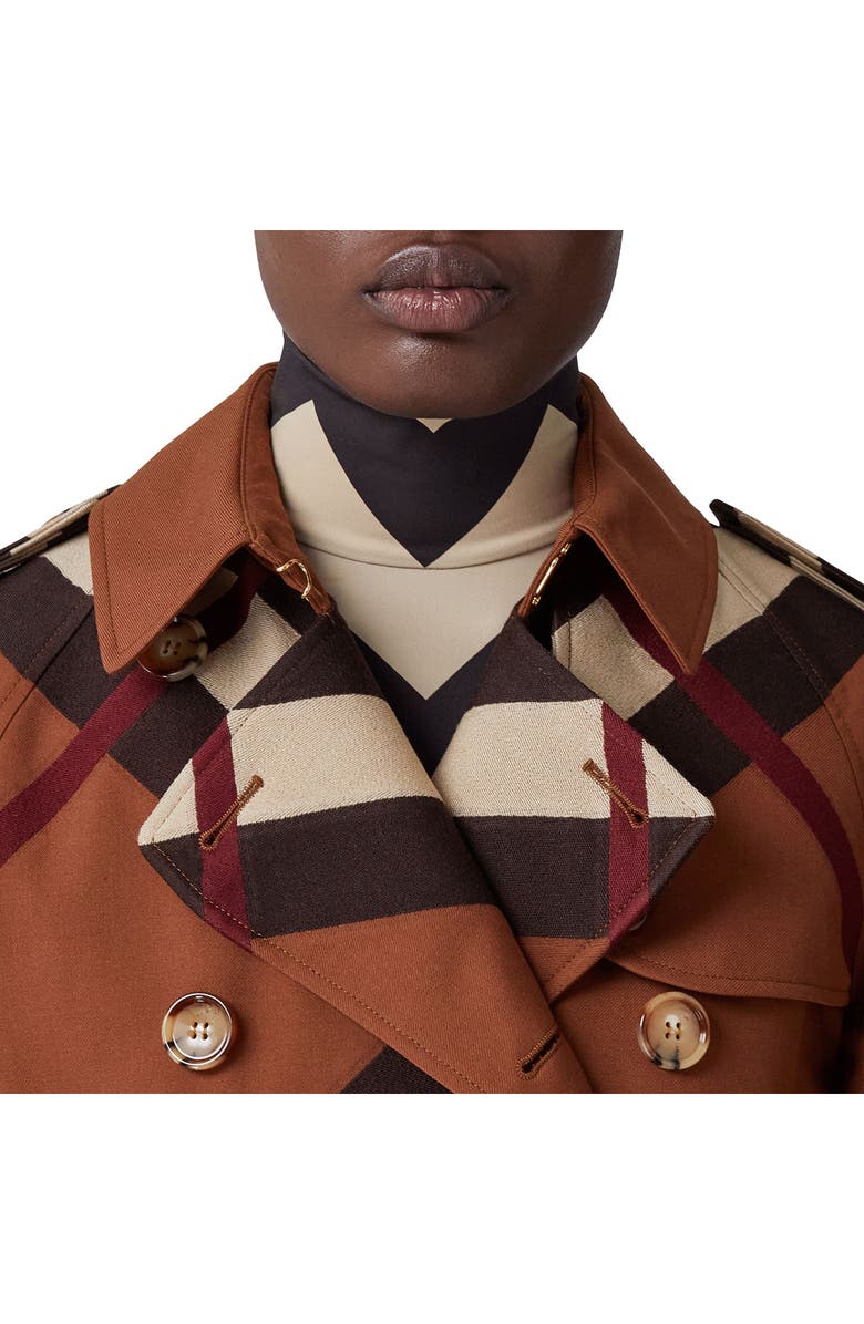 Burberry Waterloo Kissing Check Wool Trench Coat | Nordstrom