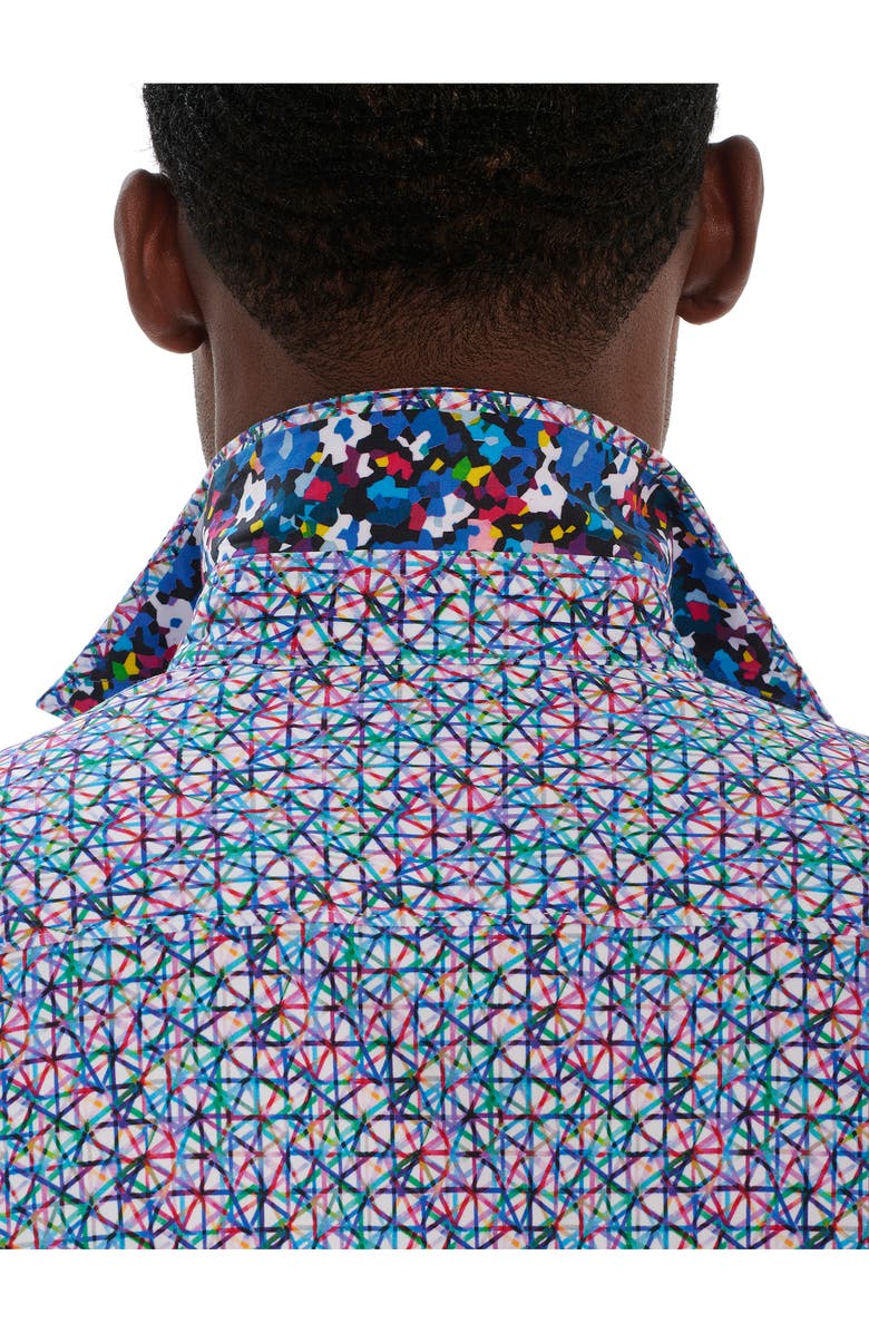 Robert Graham Kepner Stretch Short Sleeve Button-Up Shirt | Nordstrom