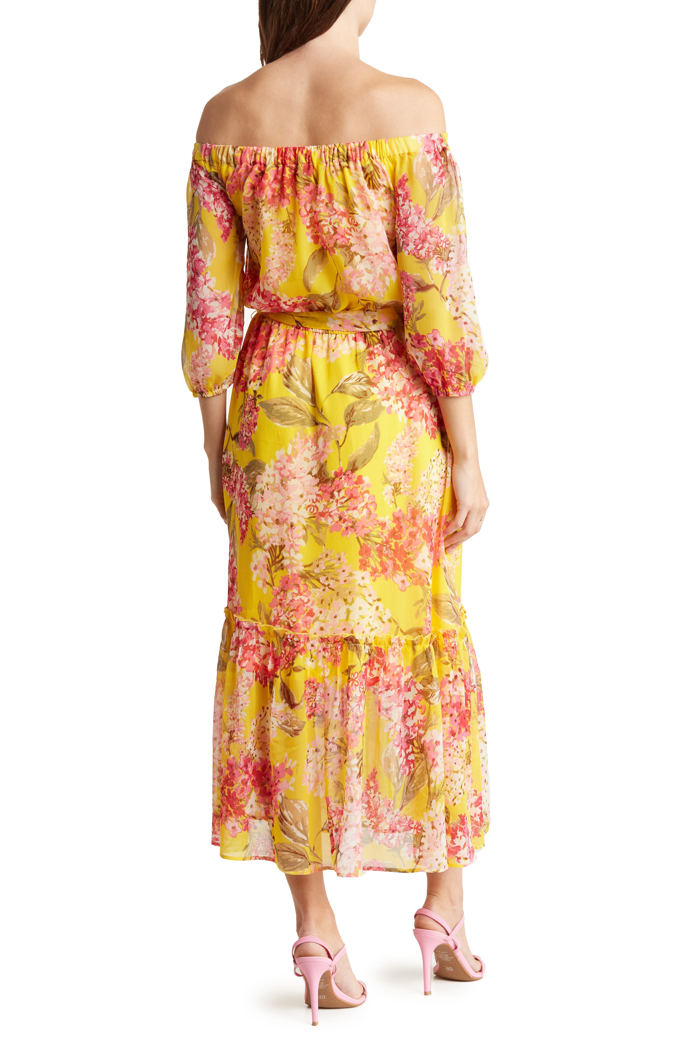 Harlow & Rose Floral Off the Shoulder Maxi Dress | Nordstromrack