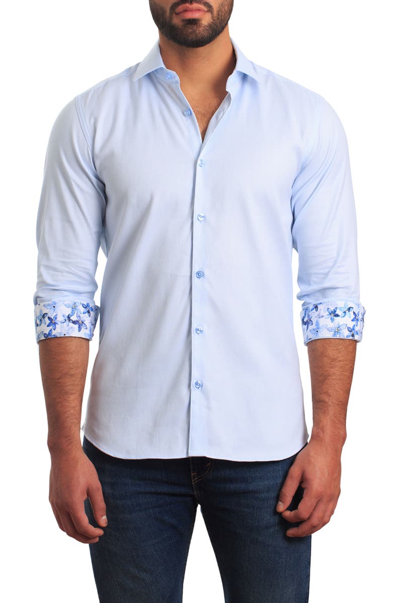 Jared Lang Trim Fit Cotton Button-Up Shirt | Nordstromrack