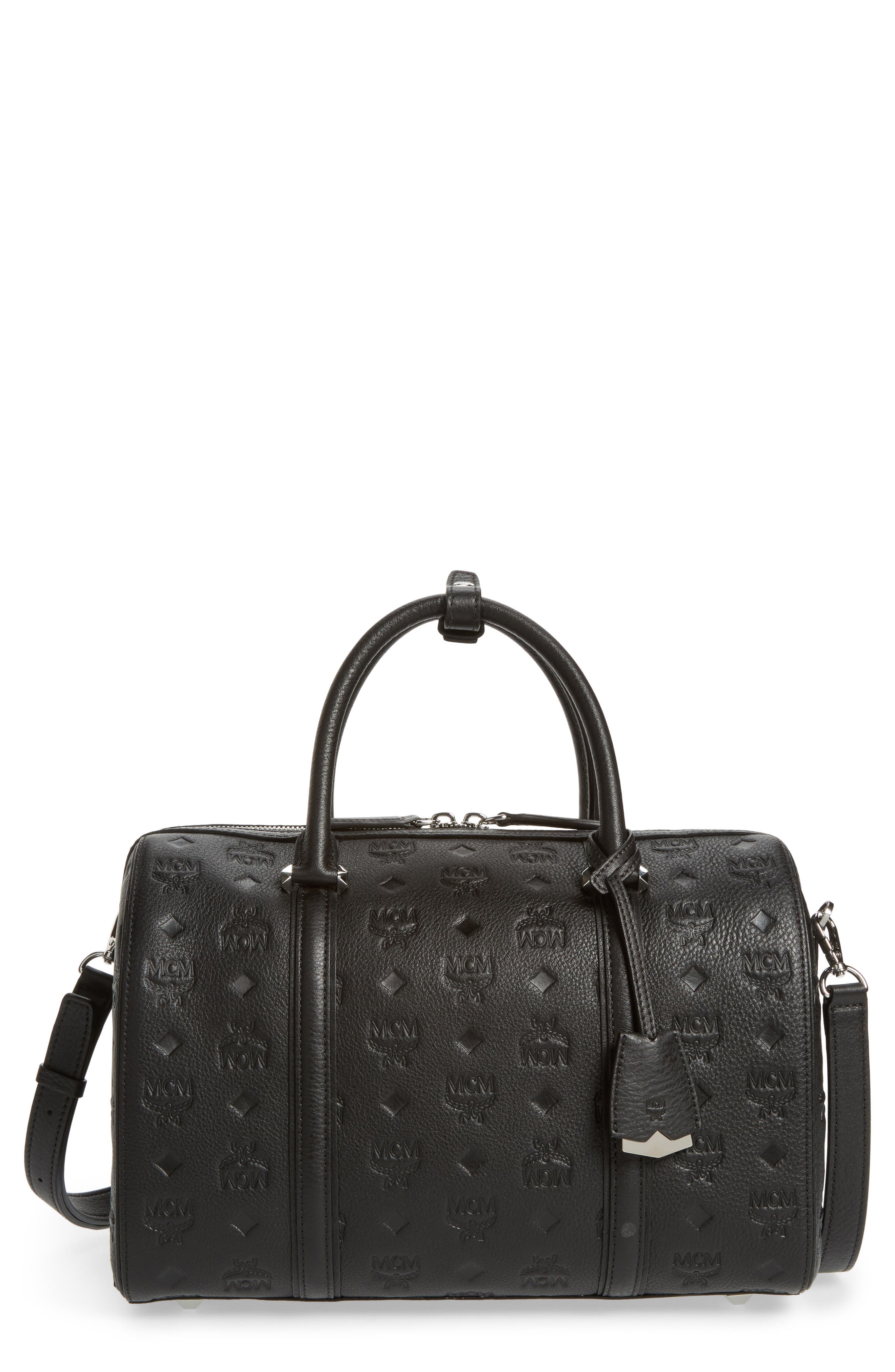 MCM Signature Monogram Embossed Leather Crossbody Bag | Nordstromrack