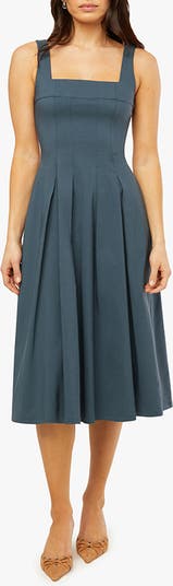WeWoreWhat Corset Pleated A-Line Midi Dress | Nordstromrack