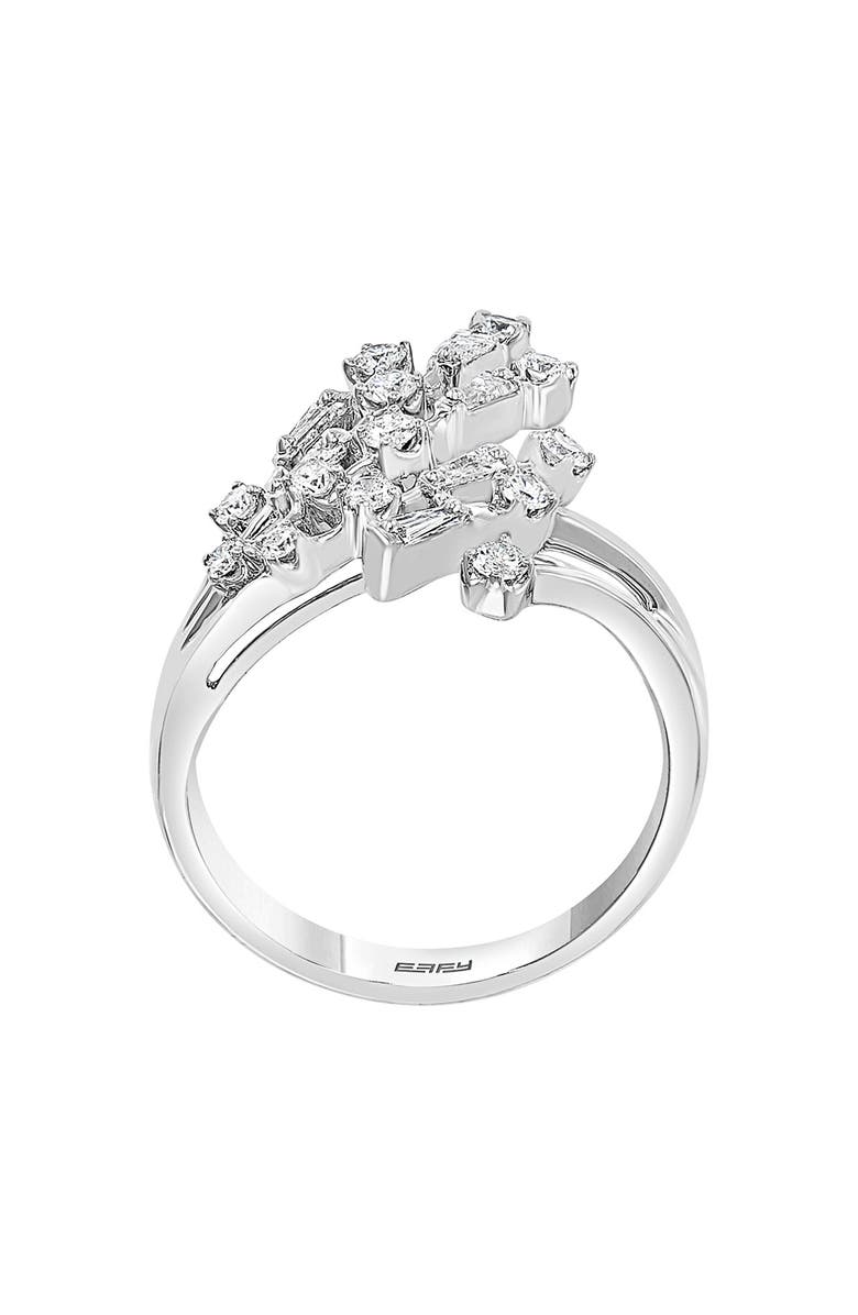 EFFY 14K White Gold Swirl Diamond Ring - 0.59 ctw - Size 7 | Nordstromrack