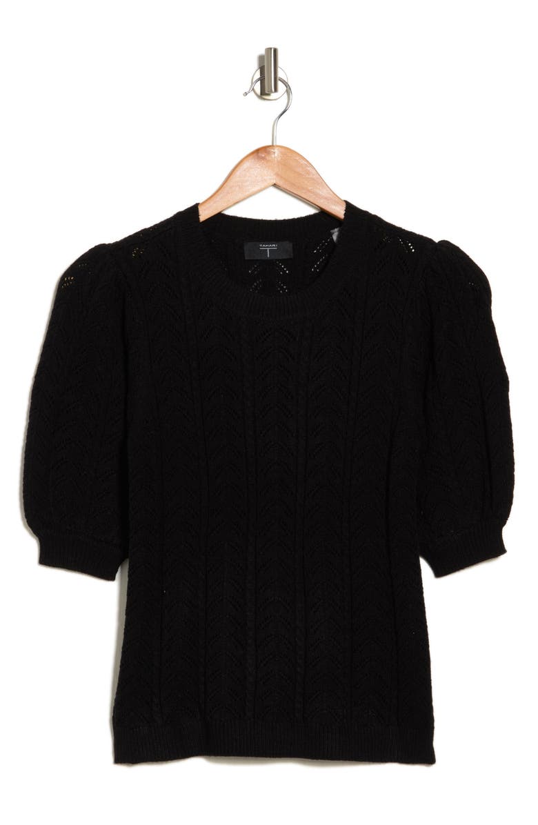 T Tahari Balloon Sleeve Pointelle Sweater | Nordstromrack