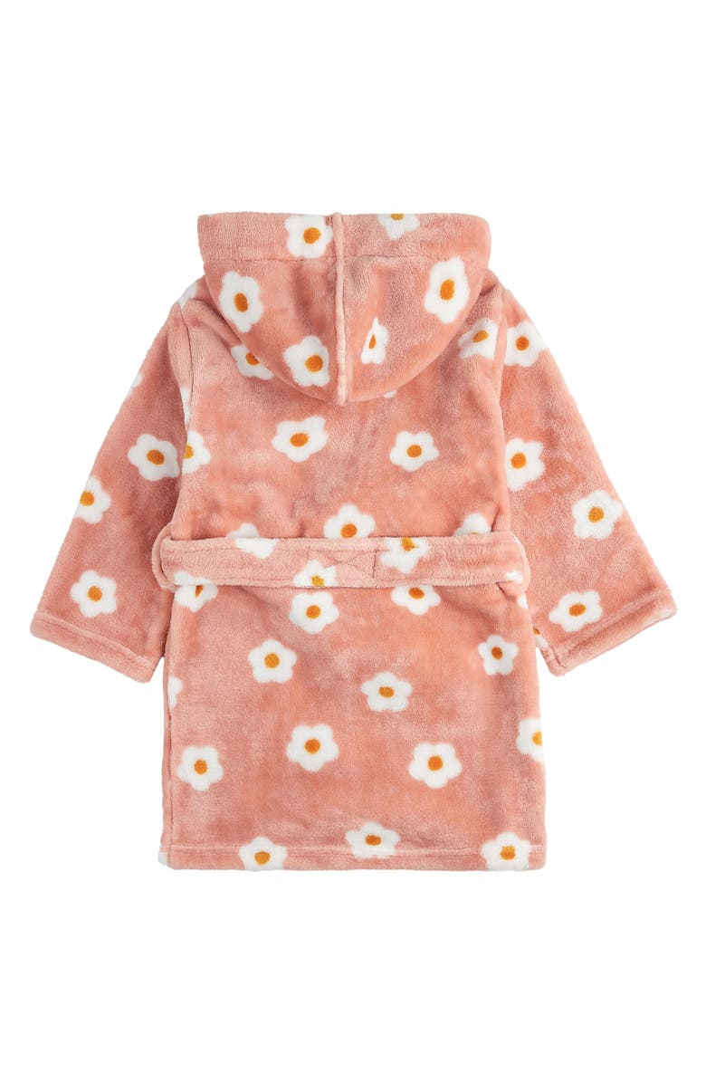 Petit Lem Kids' Flower Print Plush Hooded Robe | Nordstromrack