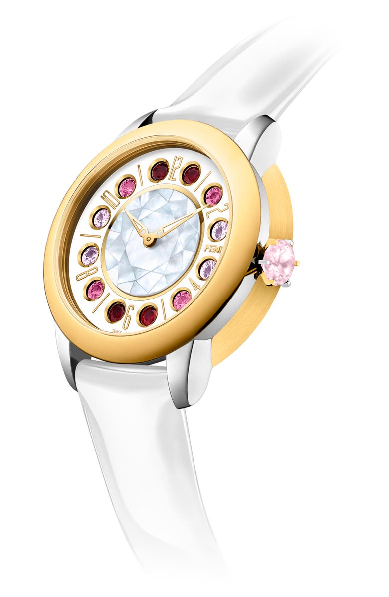 Fendi IShine Leather Strap Watch, 33mm | Nordstromrack