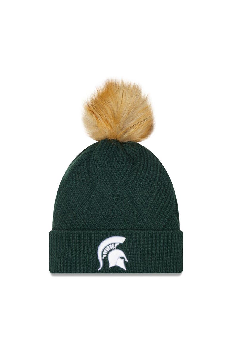 New Era Women's New Era Green Michigan State Spartans Snowy Cuffed Knit ...