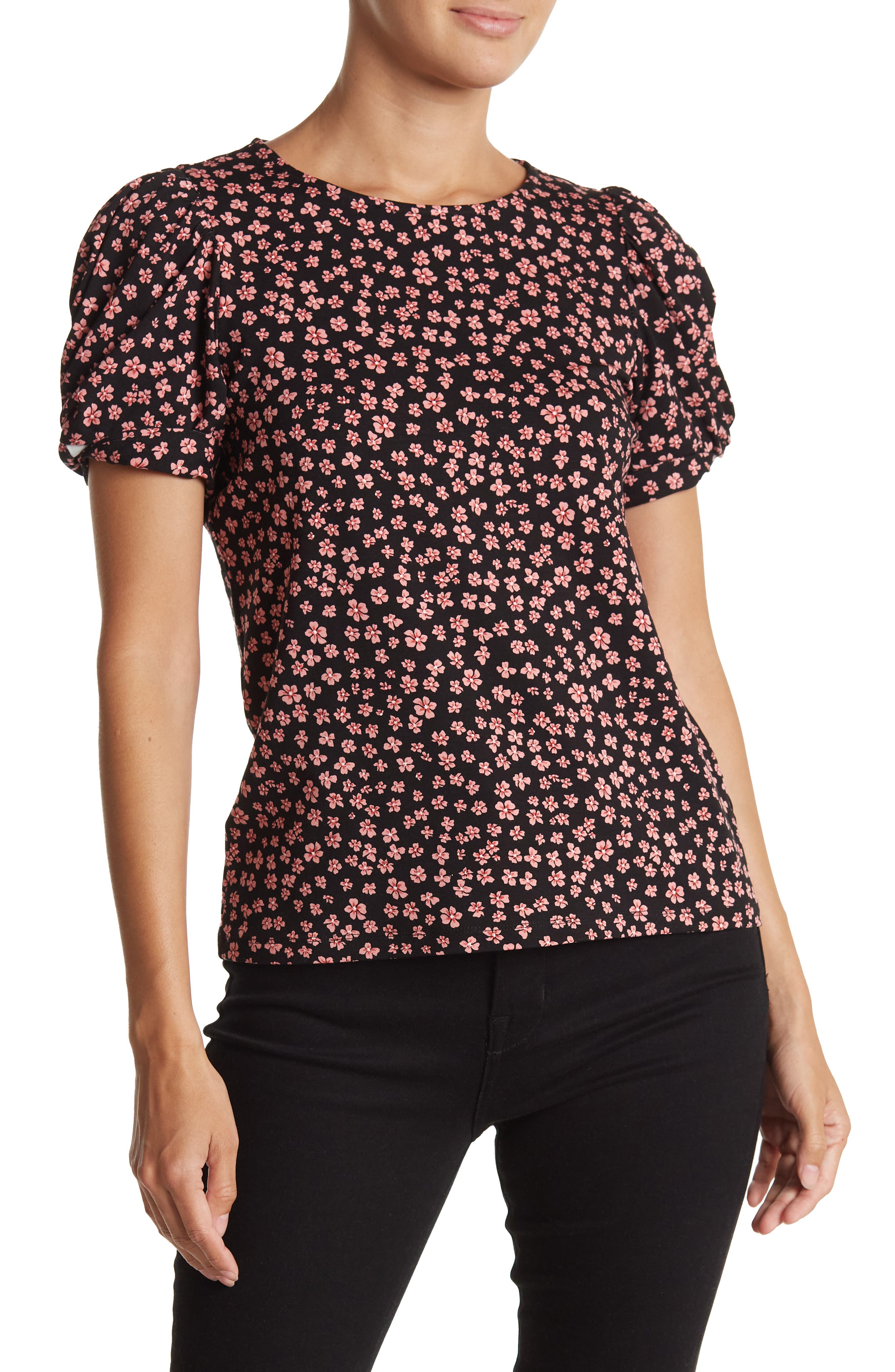 CeCe Puff Sleeve Twist Tee | Nordstromrack