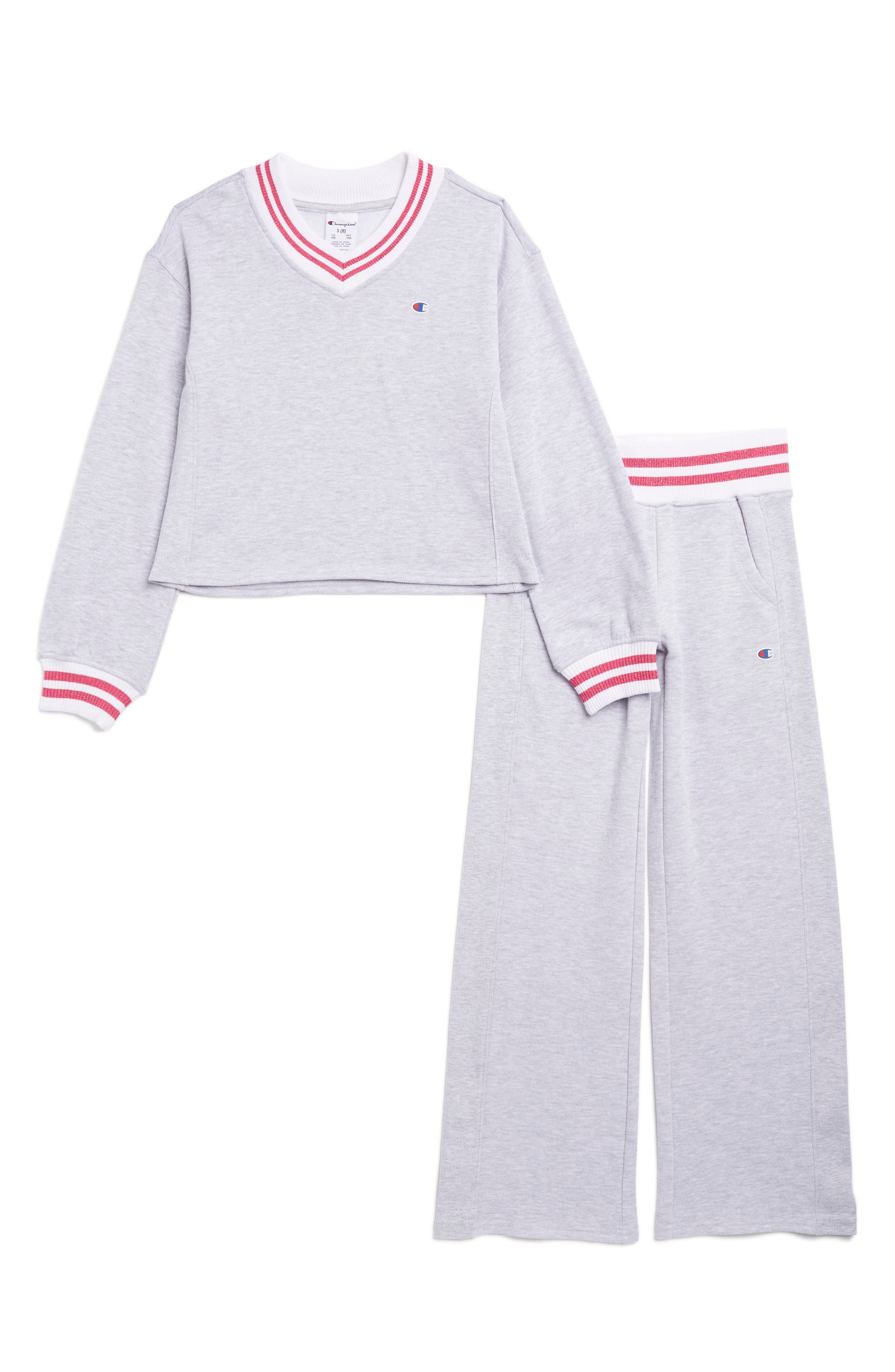 Champion Kids' V-Neck Pullover & Wide Leg Pants Set | Nordstromrack