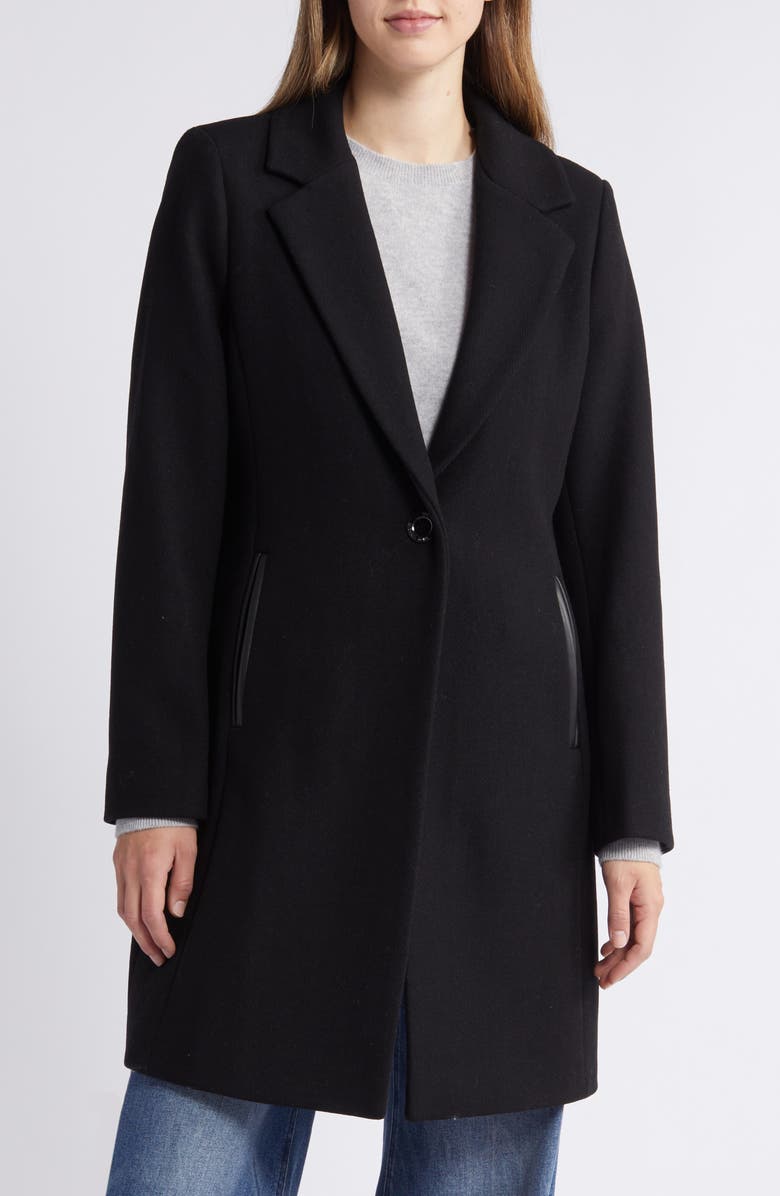 MICHAEL Michael Kors Wool Blend Coat with Removable Hooded Bib ...