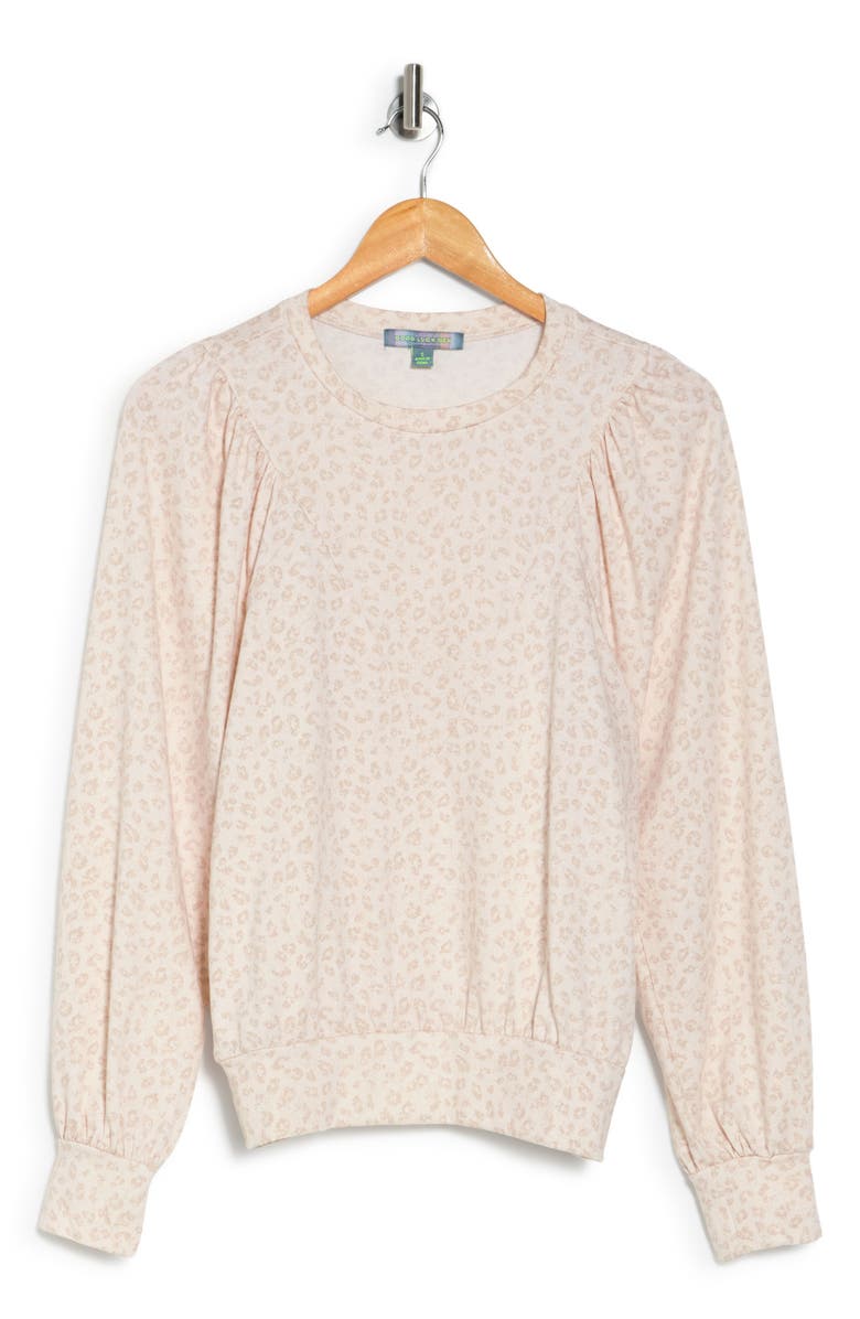 Good Luck Gem Leopard Print French Terry Top | Nordstromrack