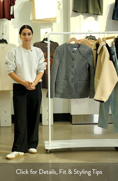 Nordstrom Textured Collarless Jacket | Nordstromrack