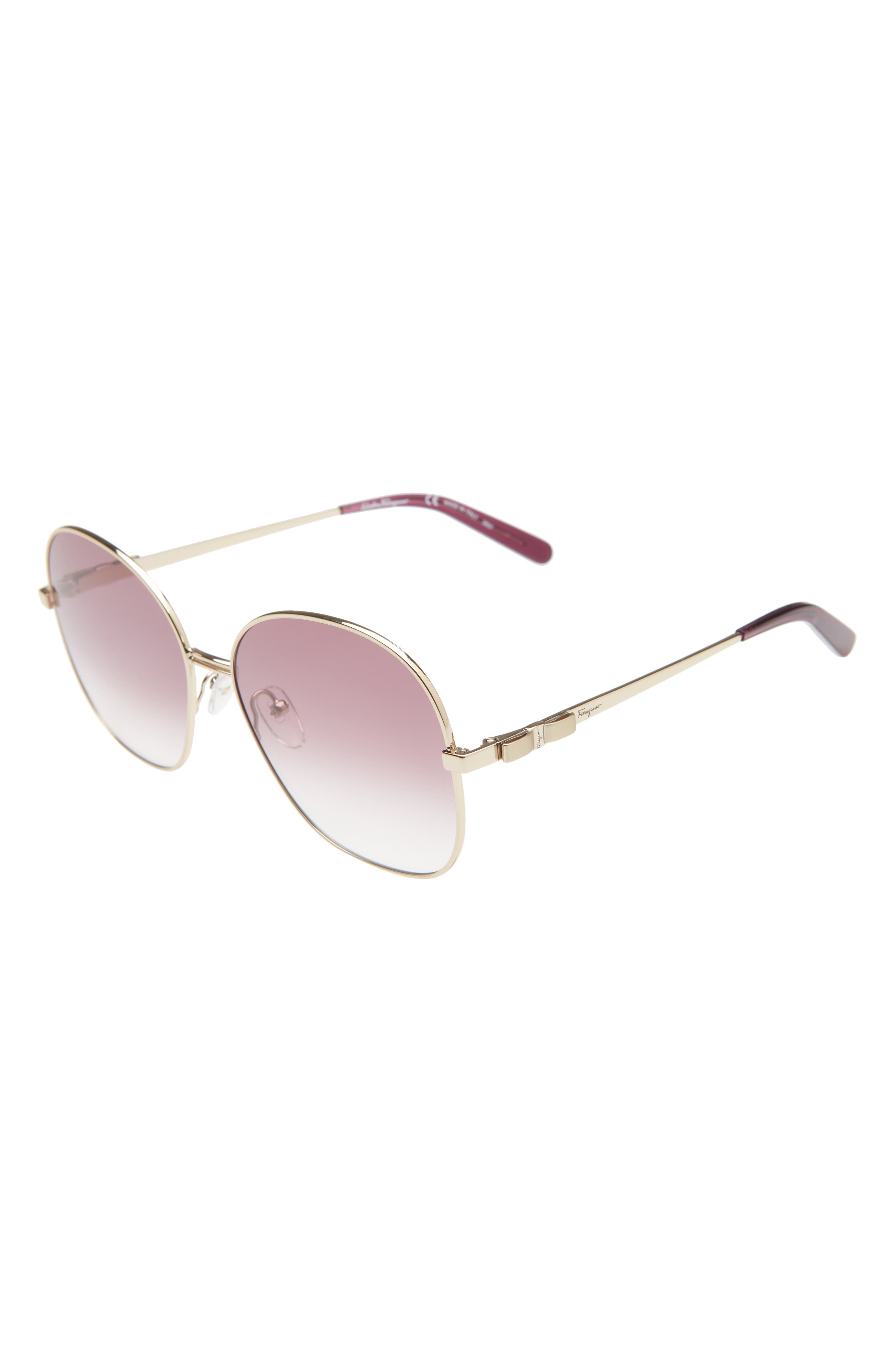 Salvatore Ferragamo 60mm Gradient Round Sunglasses (Women) | Nordstromrack
