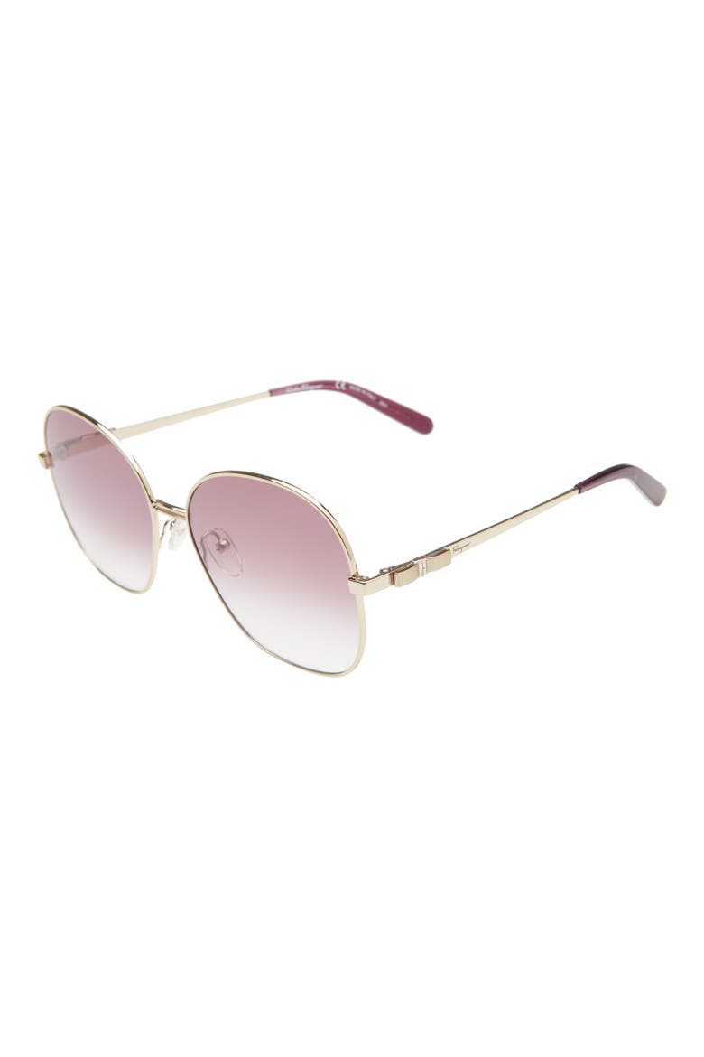 Salvatore Ferragamo 60mm Gradient Round Sunglasses (Women) | Nordstromrack