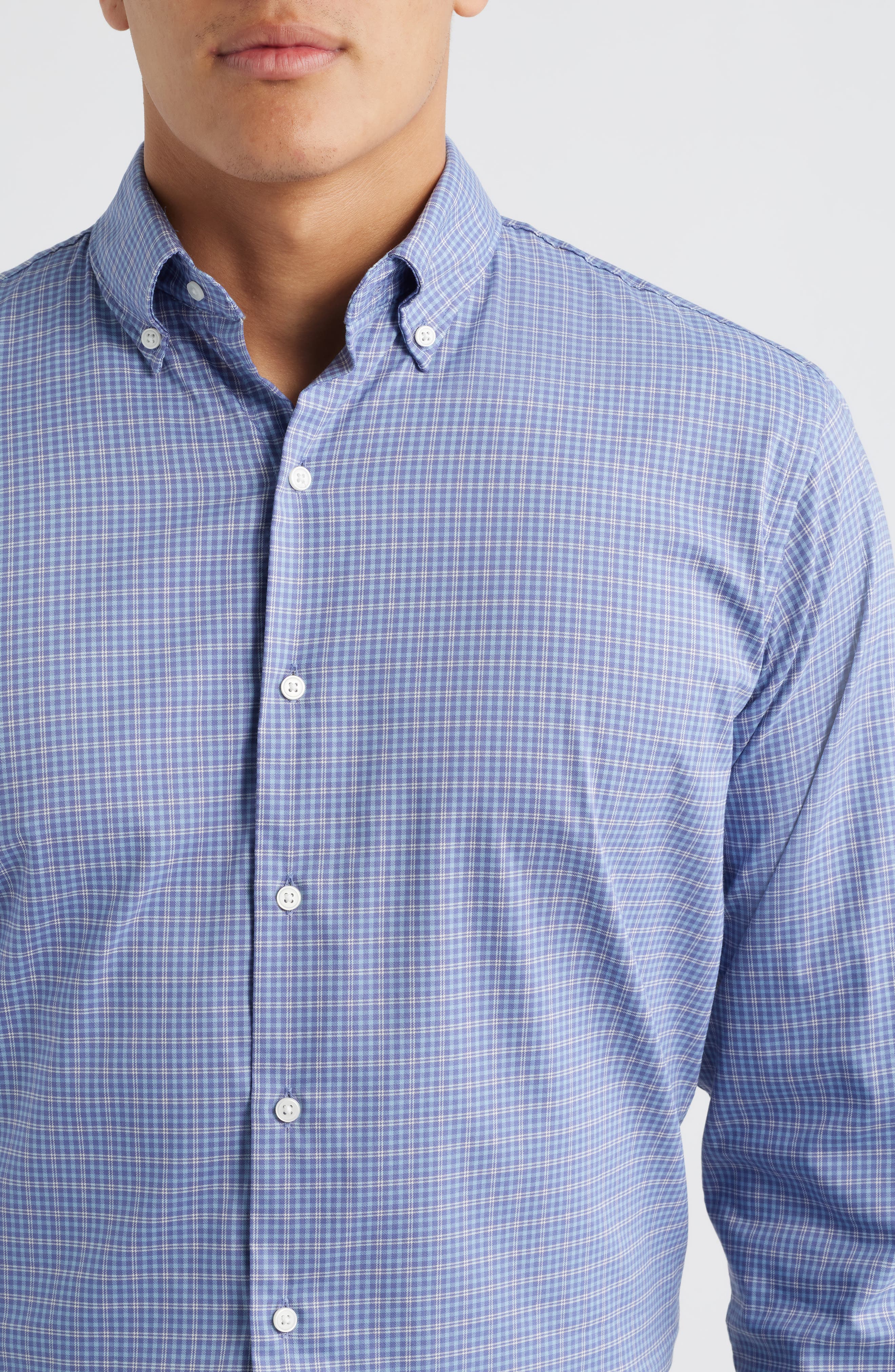 Peter Millar Stowe Crown Lite Check Performance Twill Button-Down Shirt ...