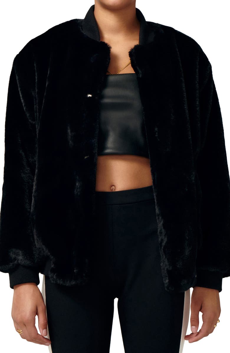 LITA by Ciara Faux Fur Varsity Jacket | Nordstromrack
