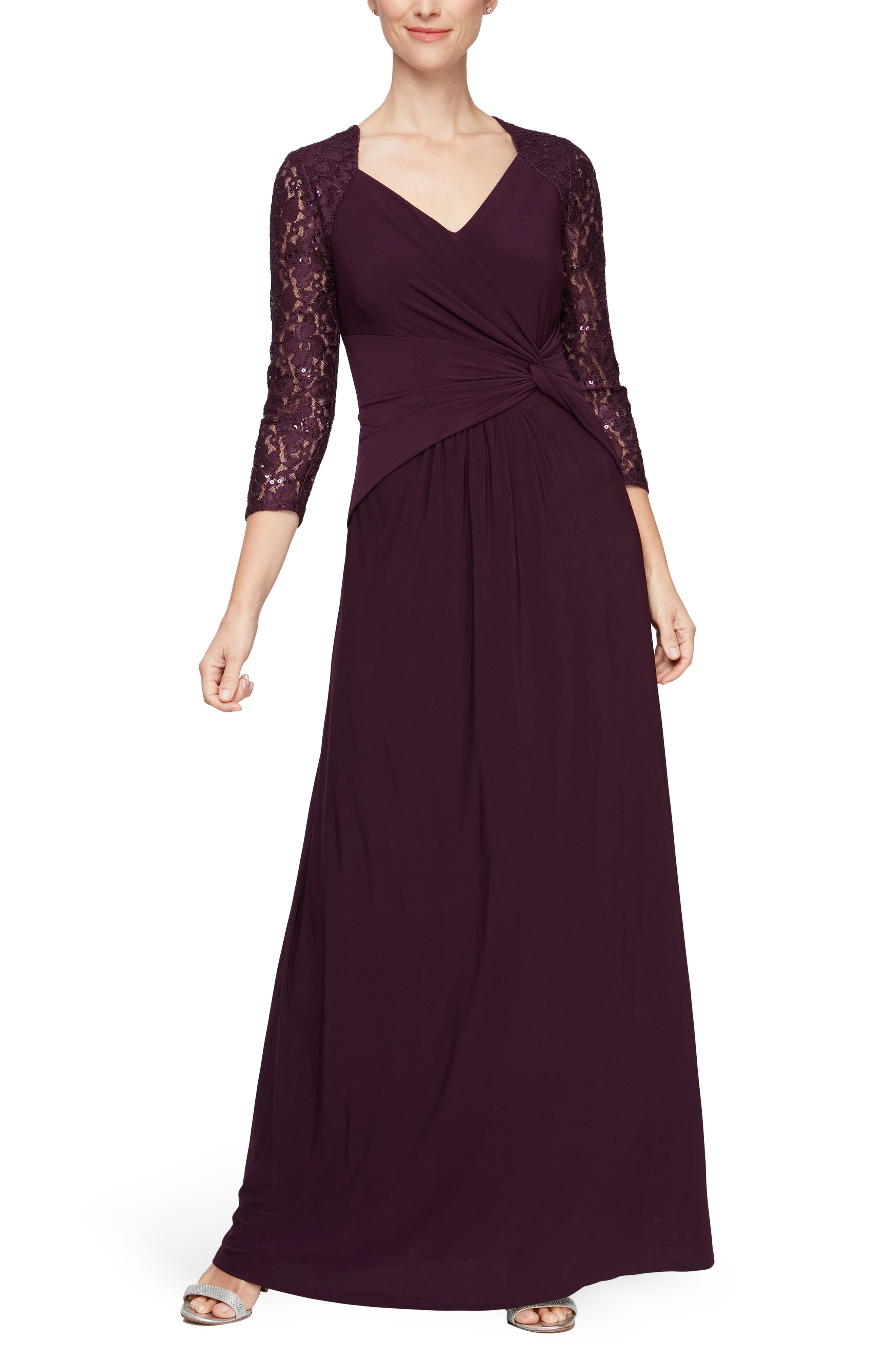 SL FASHIONS Sweetheart Neck Long A-Line Dress | Nordstromrack
