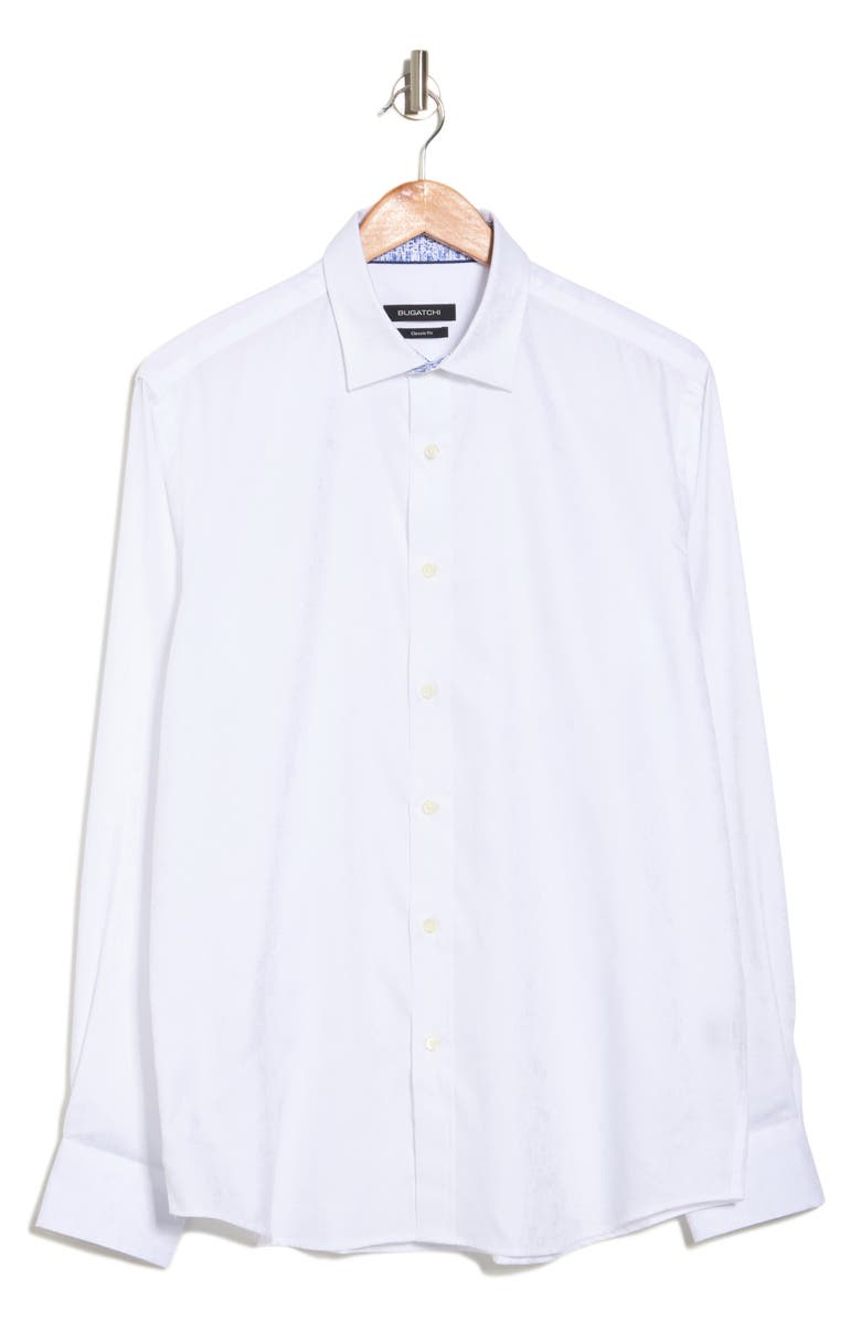 Bugatchi Tonal Print Long Sleeve Classic Fit Shirt | Nordstromrack